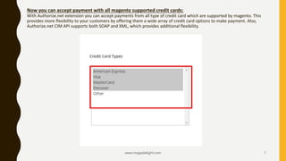 Authorize Net CIM Magento 2 Extension by MageDelight | PPT