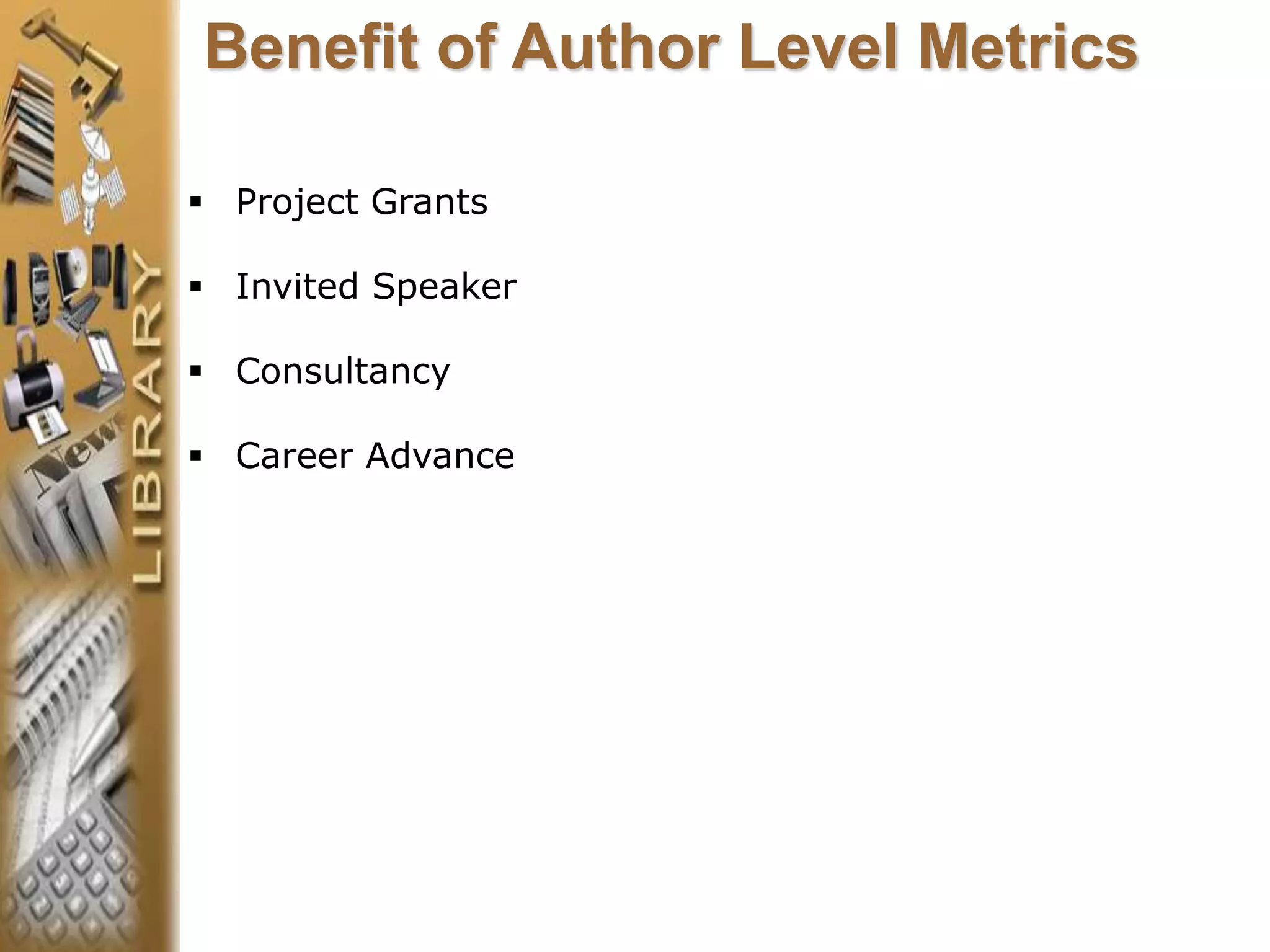 Author Level Metrics | PPTX