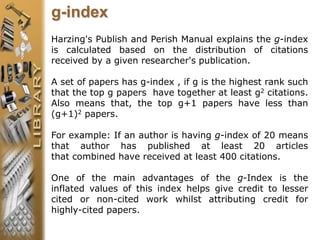 Author Level Metrics | PPTX