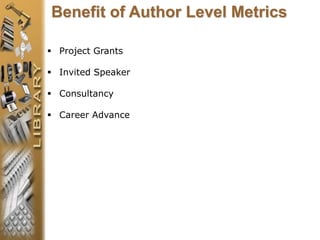 Author Level Metrics | PPTX
