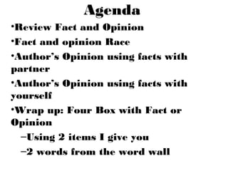 Author opinion using facts | PPT