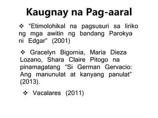 “Ebolusyon ng Wika:Sa likod ng mga Akda ni G. Michael Corazon” | PPTX