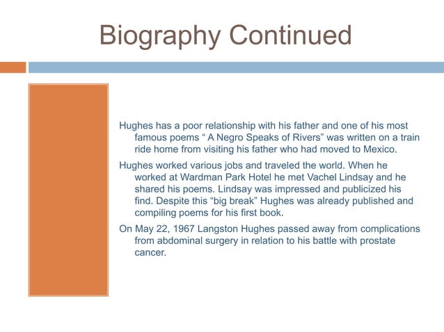 Author presentation- Langston Hughes | PPT
