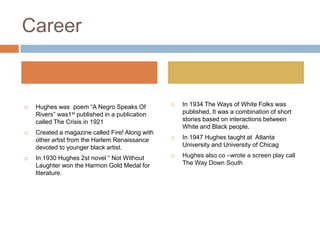 Author presentation- Langston Hughes | PPTX