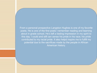 Author presentation- Langston Hughes | PPTX