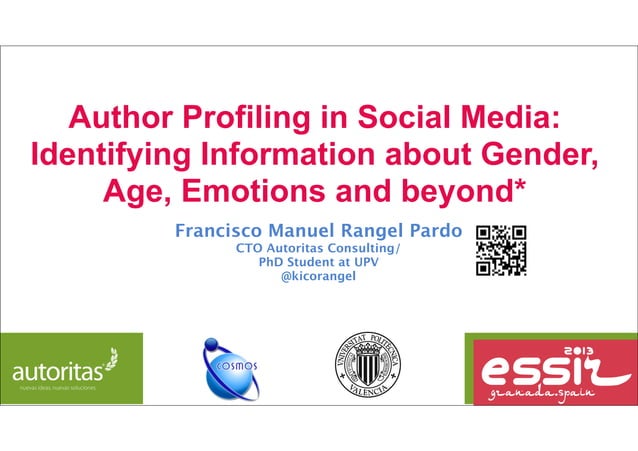 Author Profiling in Social Media: Identifying Information about Gender ...