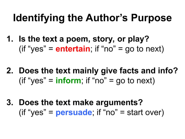 GED Prep RLA authors-purpose-lesson-2.ppt