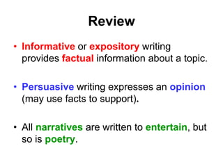 Author's Purpose - Lesson & Exercise | PPTX