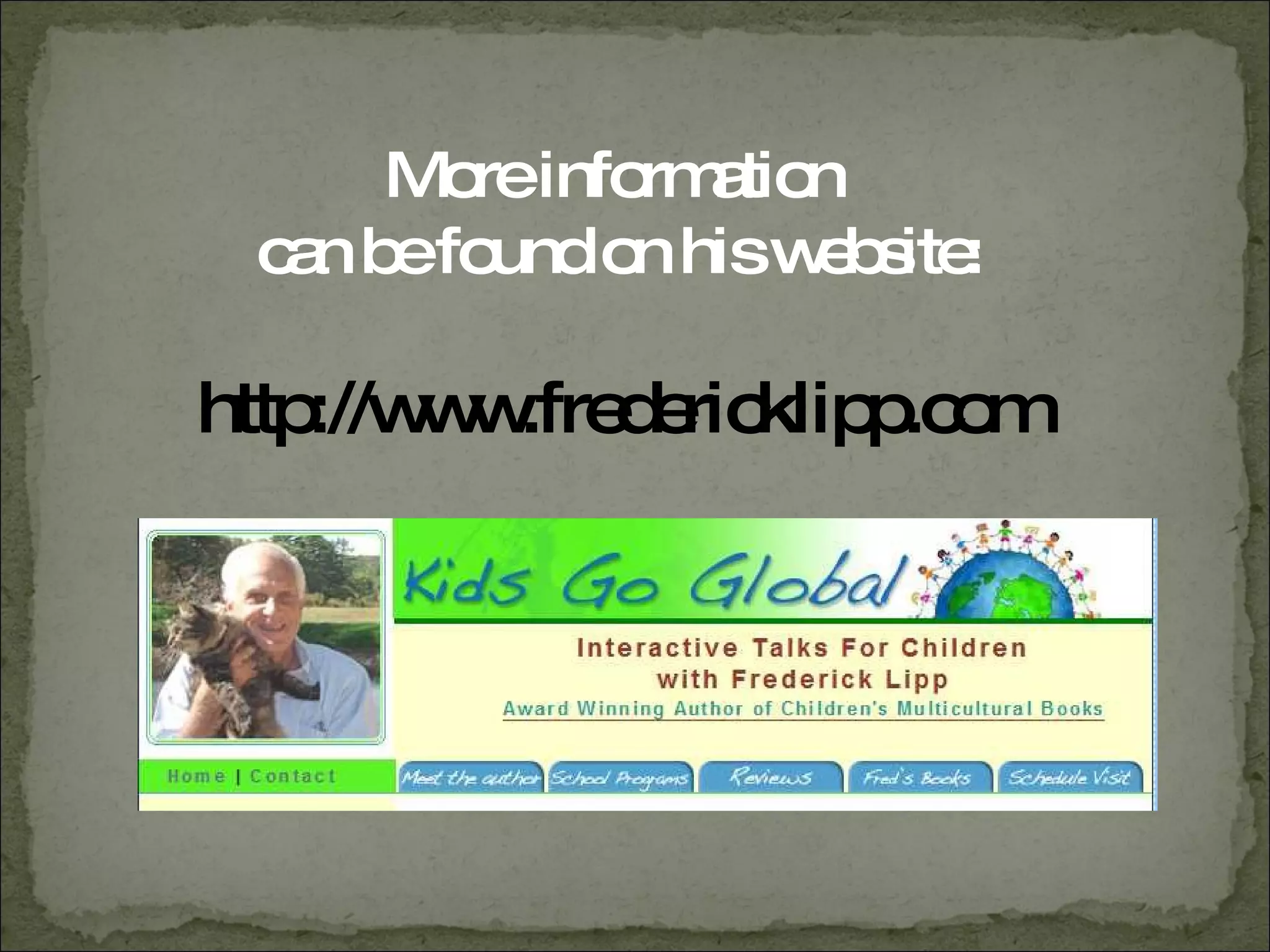 Frederick Lipp Visits GESS | PPT | Asia Travel | Travel Locations