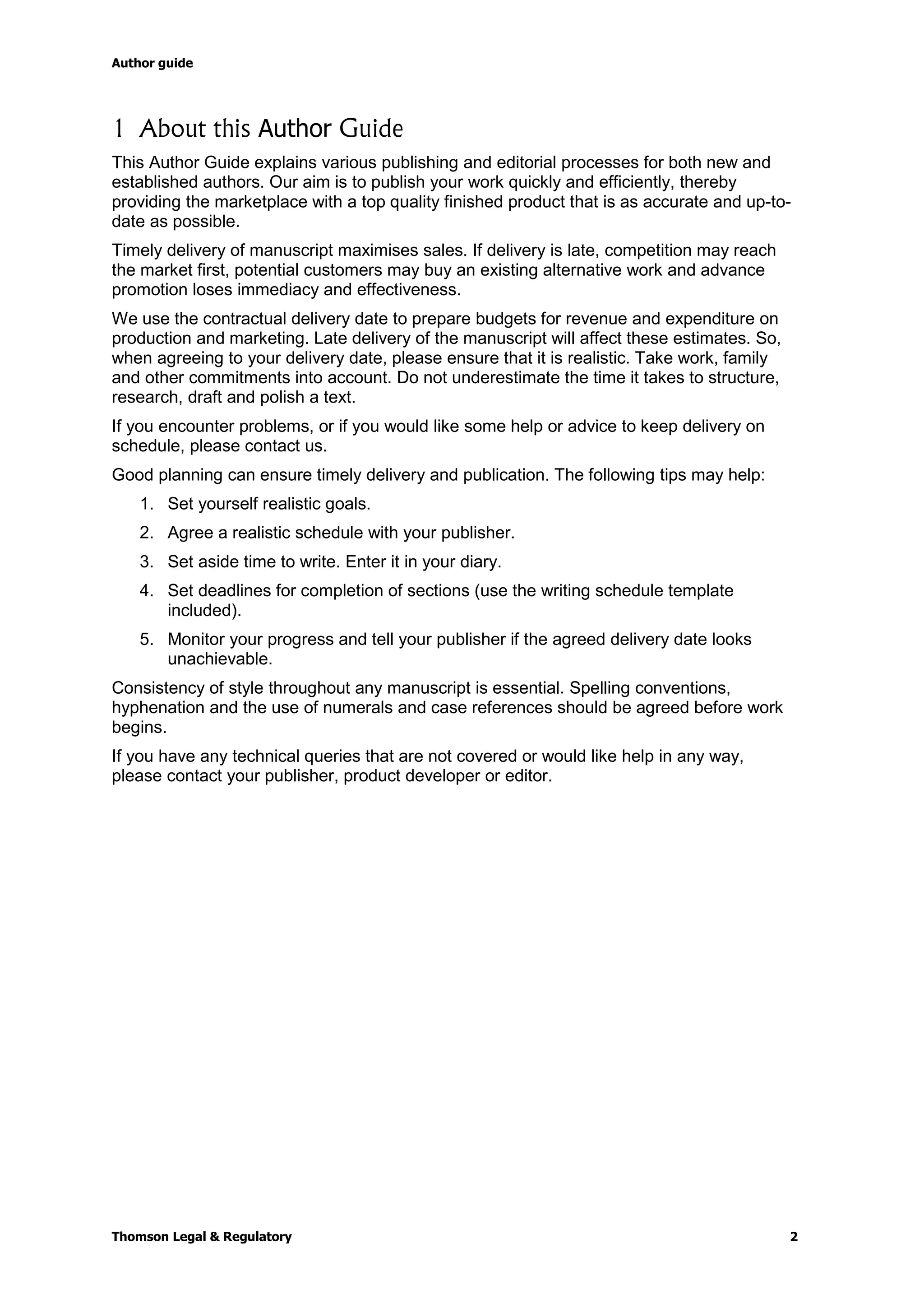 Thomson Author Style Guide | PDF