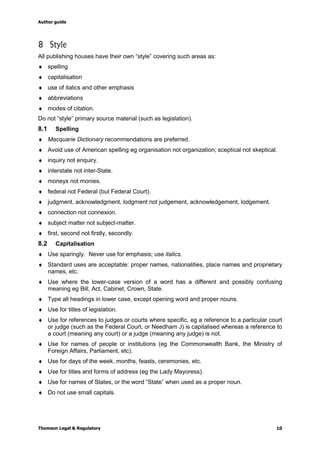 Thomson Author Style Guide | PDF