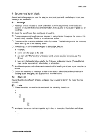 Thomson Author Style Guide | PDF