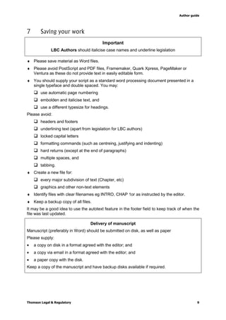 Thomson Author Style Guide | PDF