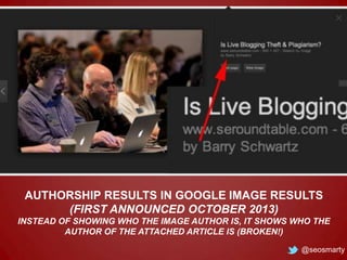 Google Authorship Search Snippet: Evolution + Changes | PPT