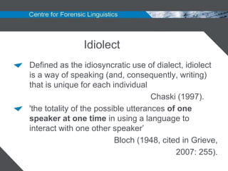 Authorship analysis using function words forensic linguistics | PPT