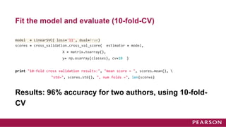 Authorship Attribution and Forensic Linguistics with Python/Scikit-Learn/Pandas by Kostas ...