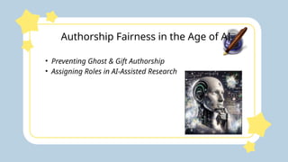 authorship credit taxonomy and ICMJE criteria | PPTX
