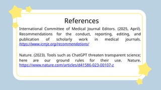 authorship credit taxonomy and ICMJE criteria | PPTX