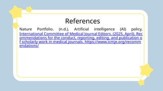 authorship credit taxonomy and ICMJE criteria | PPTX