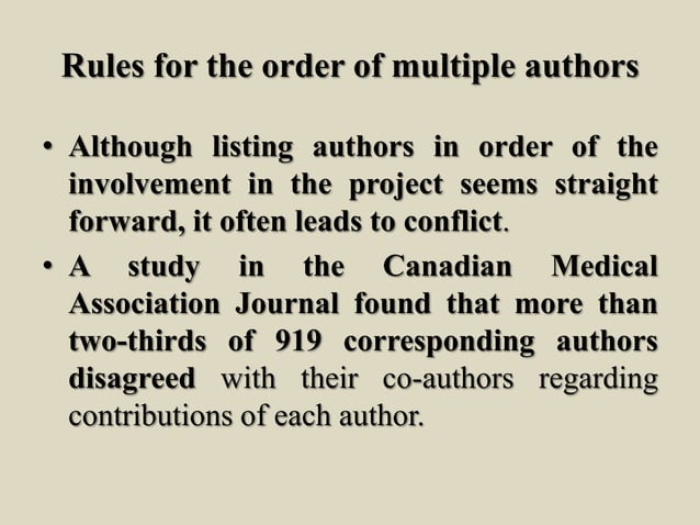Authorship of Research Papers | PPTX