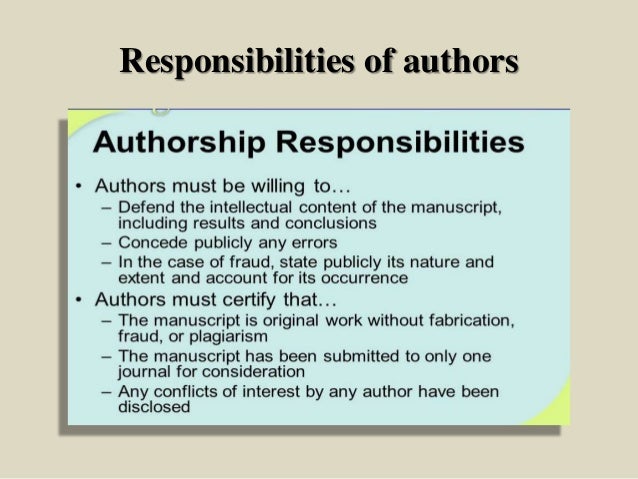 Authorship of Research Papers