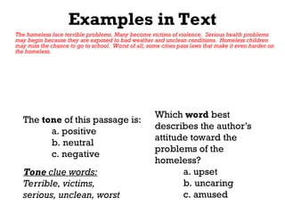Understanding Author's Mood and Tone PowerPoint | PPT