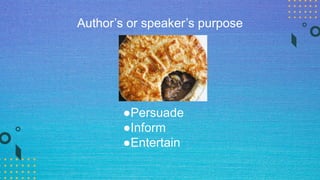 Author's purpose & Achievement of Purpose | PPT