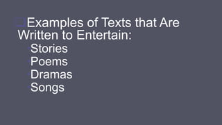 English Lesson: Author’s Purpose | PPTX