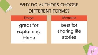 Author's Purpose .pptx IDENTIFYING MEANING AND PURPOSE IN LITERARY ...