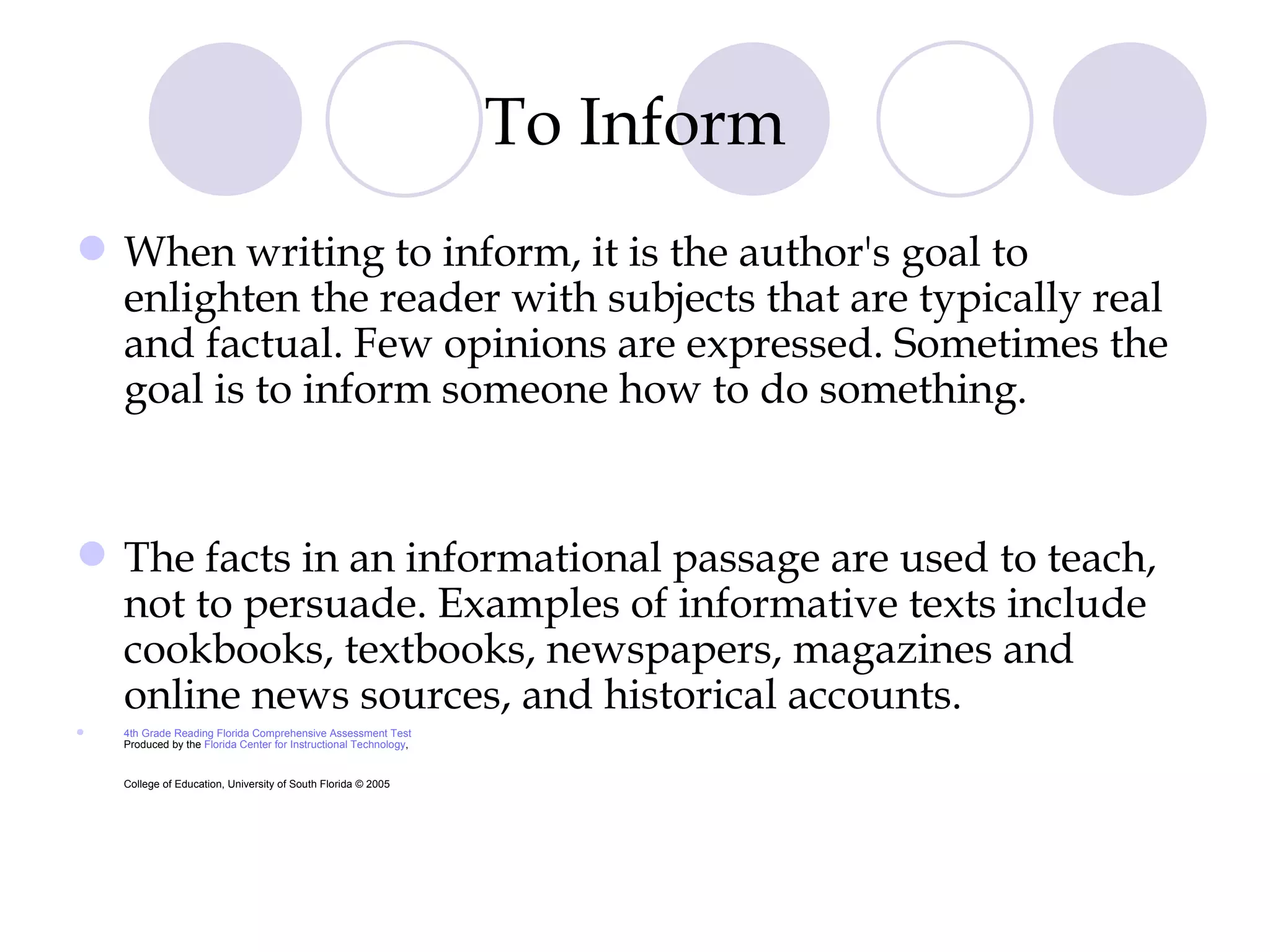 Author's purpose presentation | PPT