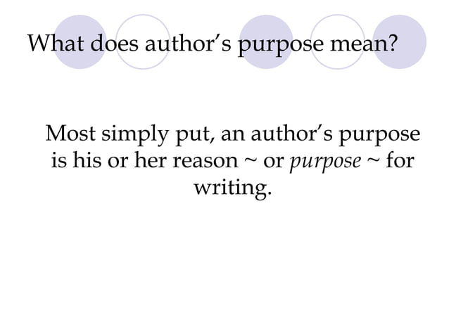 Author's purpose presentation | PPT