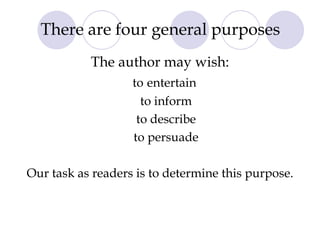 Author's purpose presentation | PPT