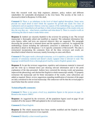 Authors Response To The Reviewer Comments | PDF