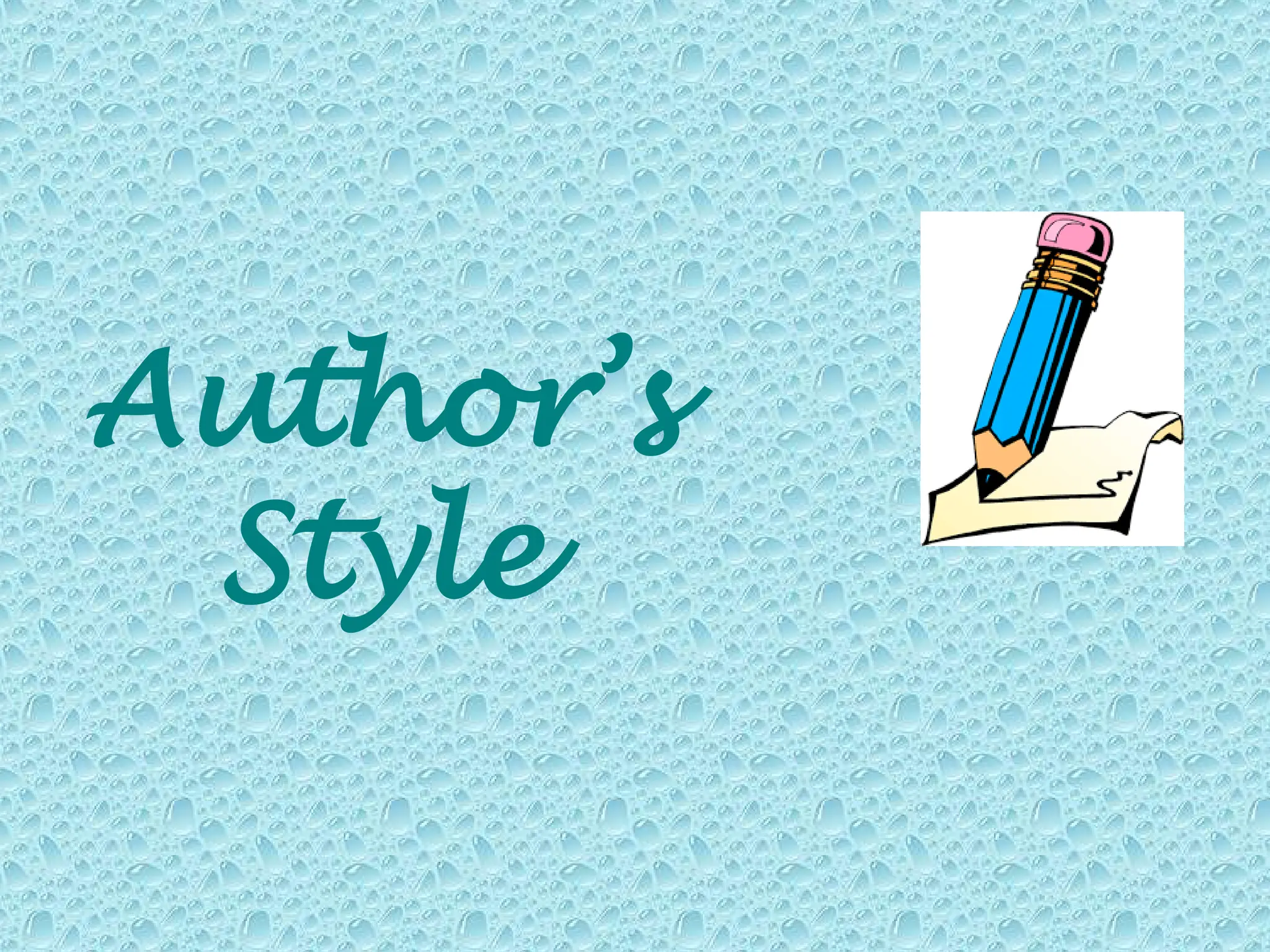 Authors_Style elements and examples given | PPT