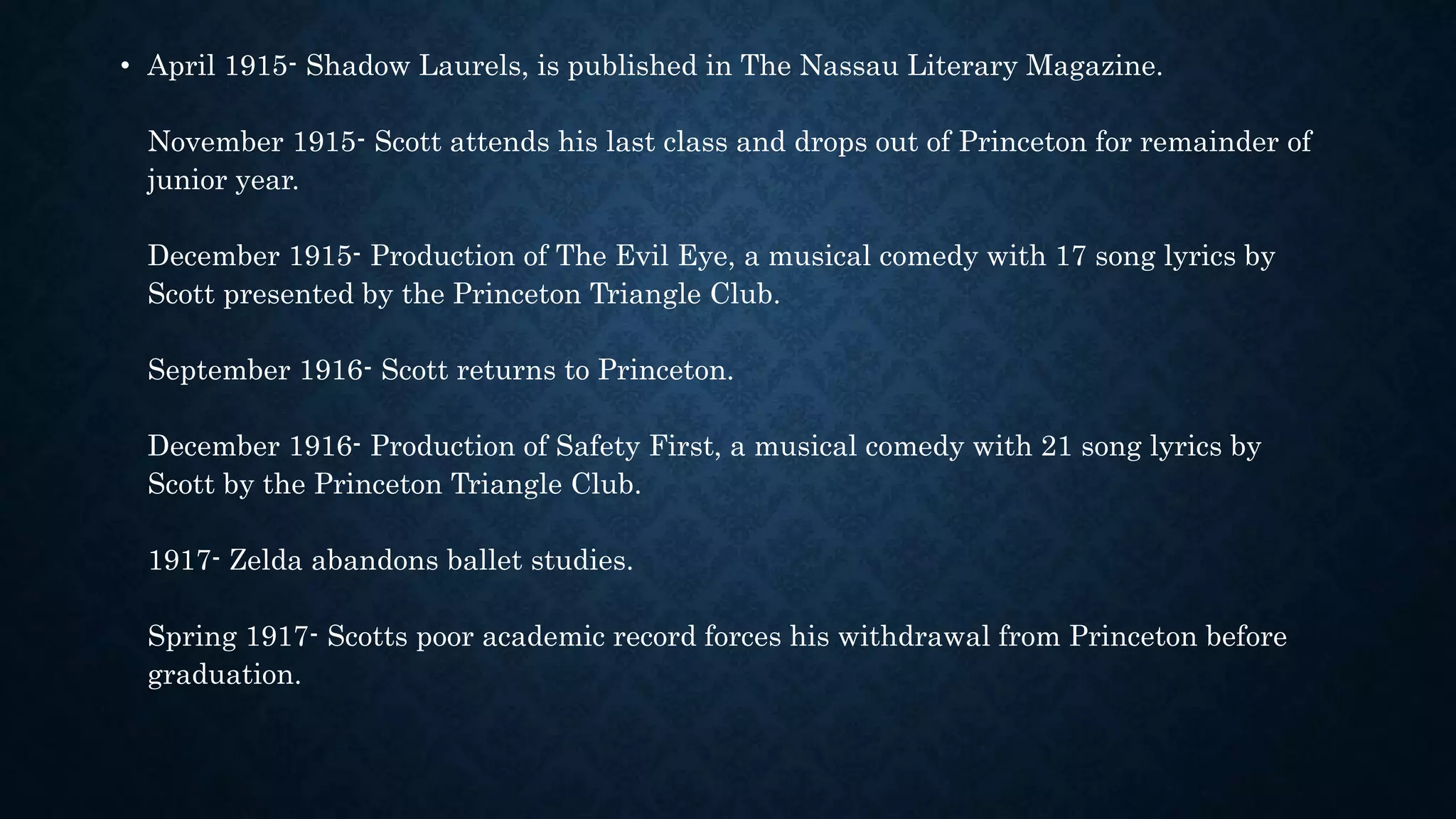 Authors timeline | PPTX