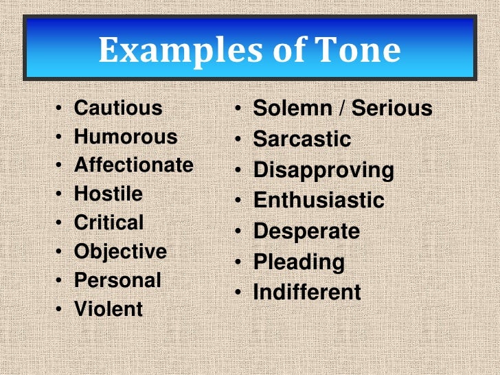 Author's tone