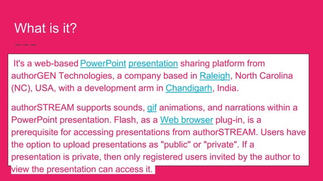 Authorstream | PPTX | Desktop Publishing | Computer Software and Applications