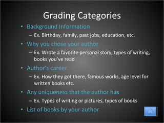 Author study example | PPT