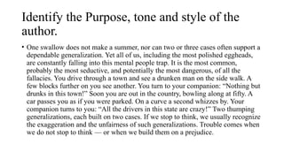 Authors Tone, Authors Style and Purpose | PPT