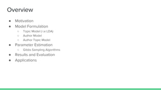 Author Topic Model | PDF