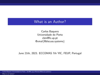 What is an Author? | PDF