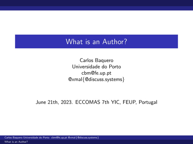 What is an Author? | PDF