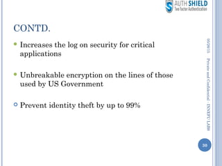 Auth shield information security solution provider for banking sector in india | PPT