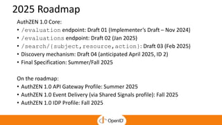 AuthZEN The OpenID Connect of Authorization - Gartner IAM EMEA 2025 | PPT