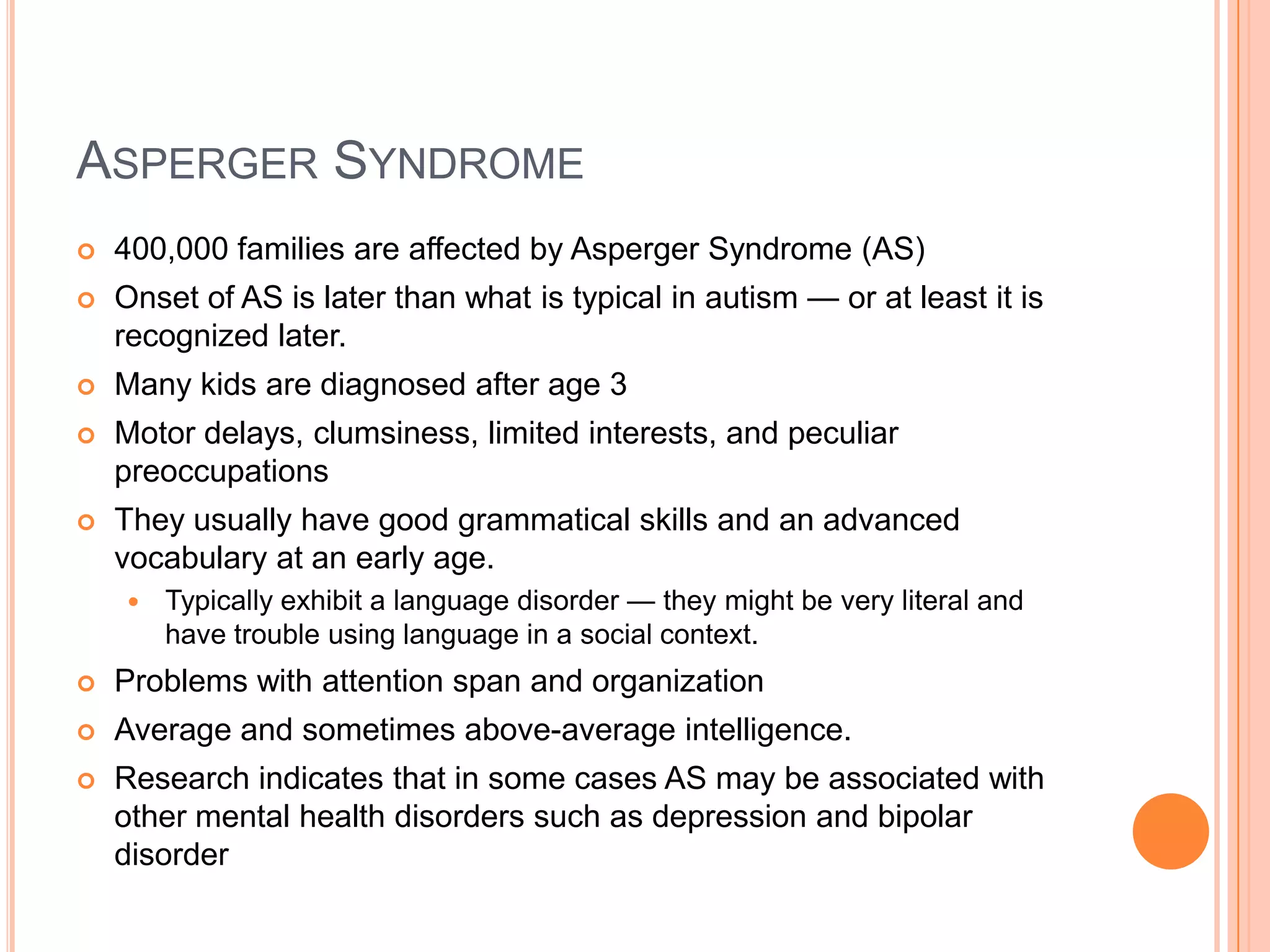 Autism Spectrum Disorder | PPTX