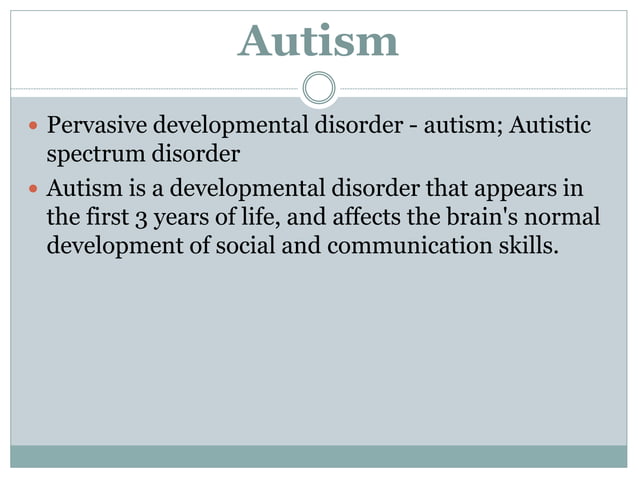 Autism | PPT