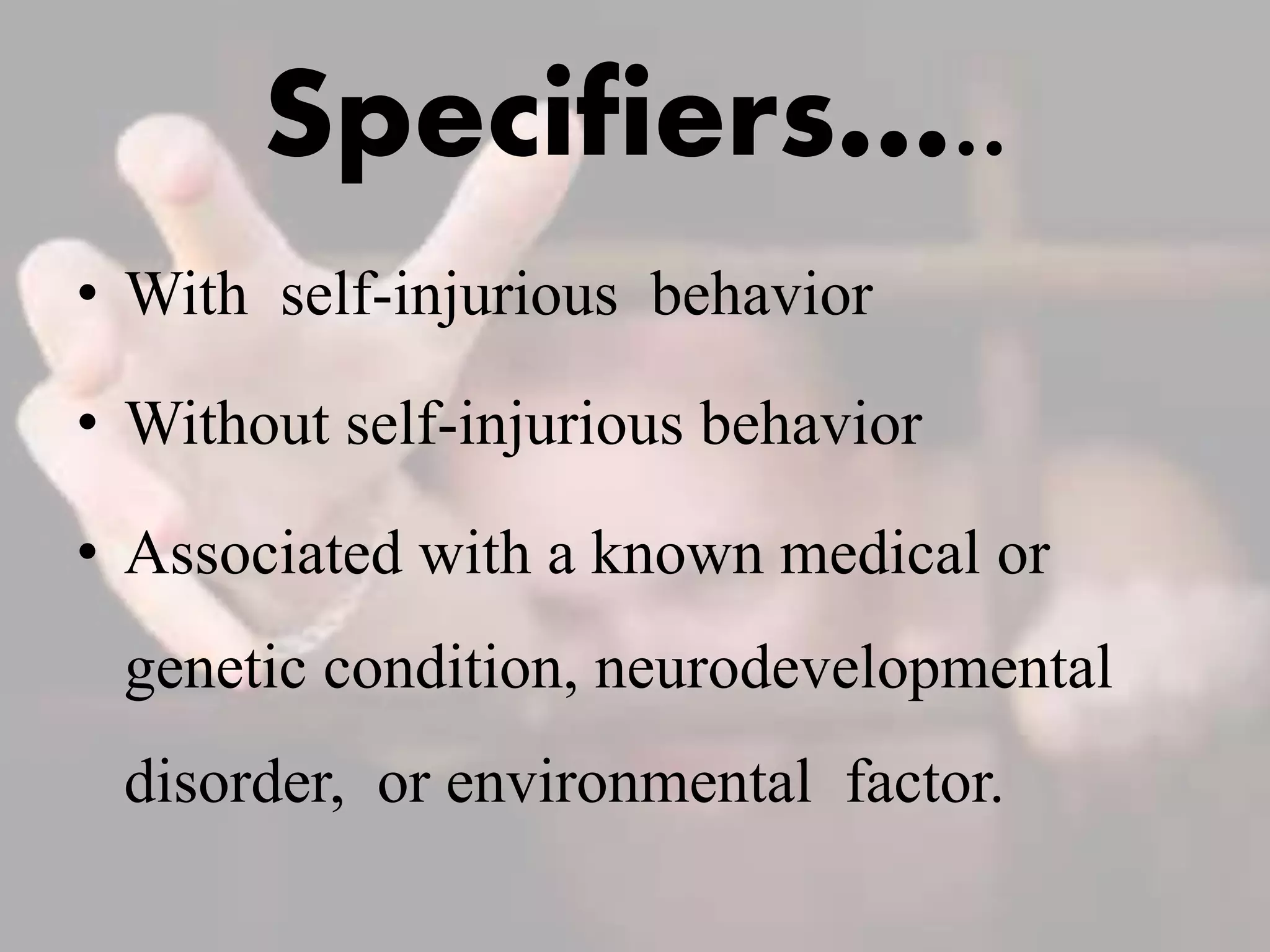 Autism Spectrum Disorder and Stereotypic movement disorder | PPTX