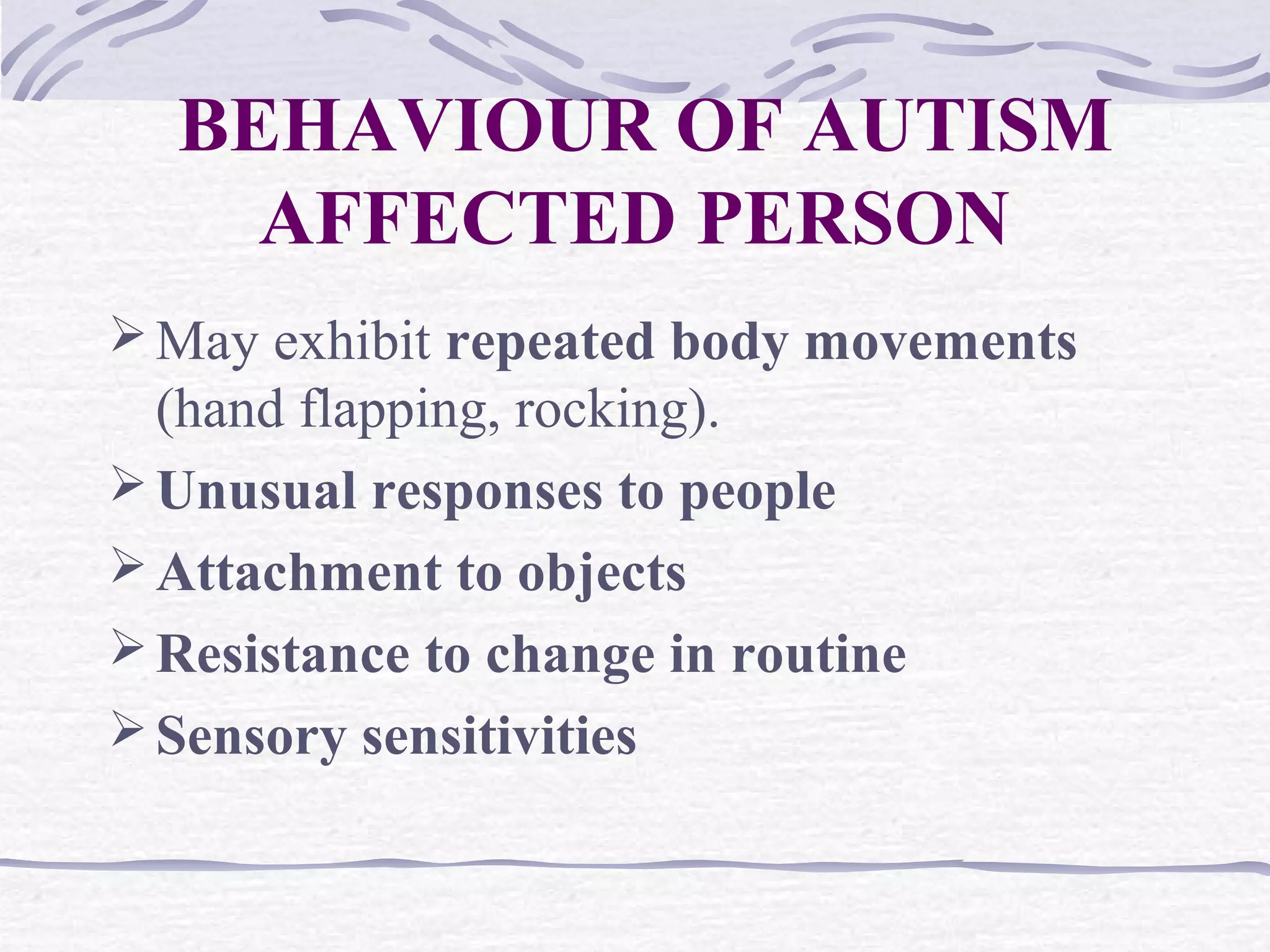 Autism & Related Disabilities | PPT