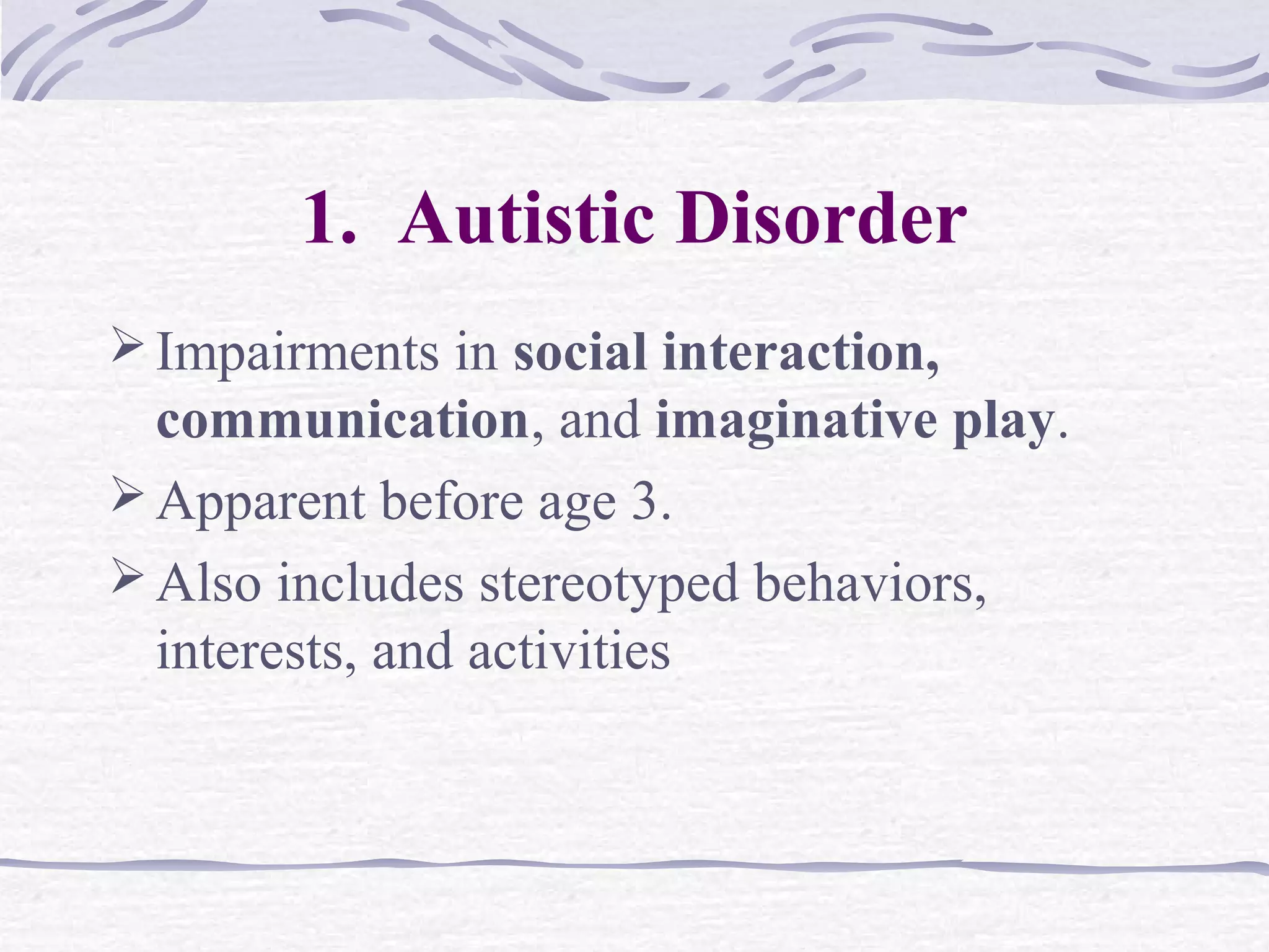 Autism & Related Disabilities | PPT