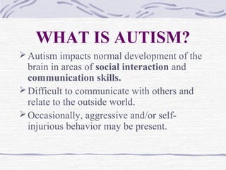 Autism & Related Disabilities | PPT